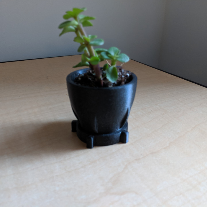 3D Printable Rotating Succulent Planter by Eli Jared Fastow