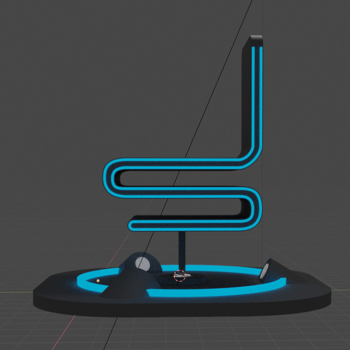 3D Printable Futuristic Mag-Lev Chair by Chris Huang
