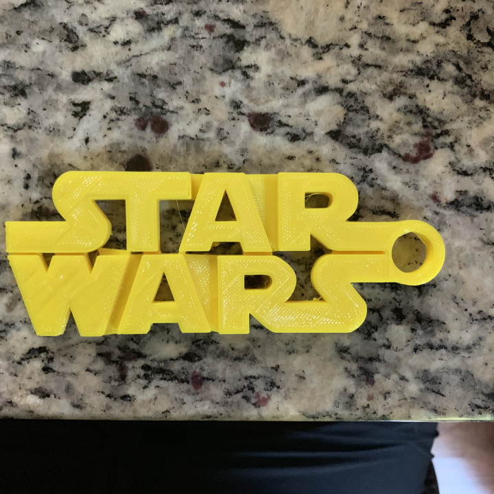 3D Printable STAR WARS LOGO KEY CHAIN by Sam Chopper