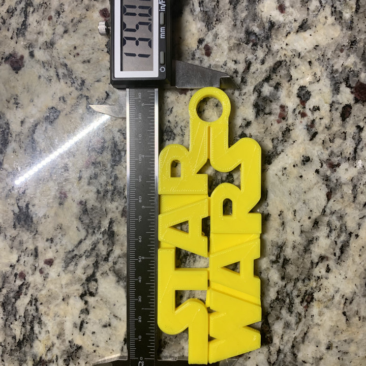 3D Printable STAR WARS LOGO KEY CHAIN by Sam Chopper