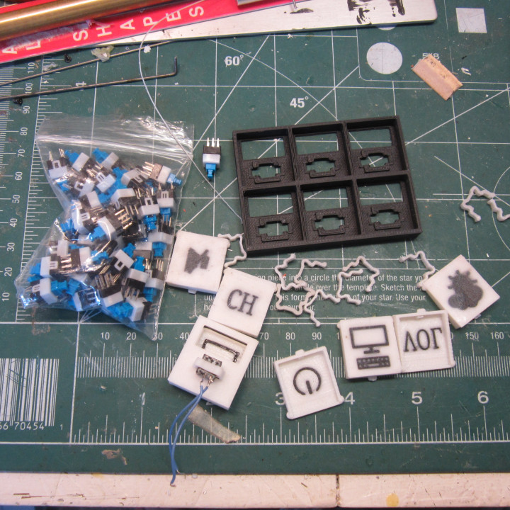 3D Printable New Push Buttons by James Eckert