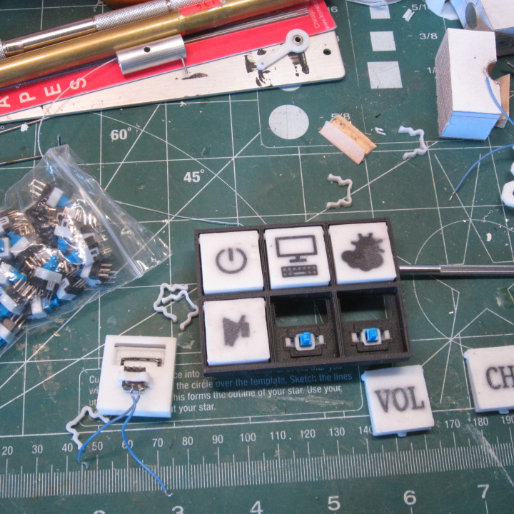 3D Printable New Push Buttons by James Eckert