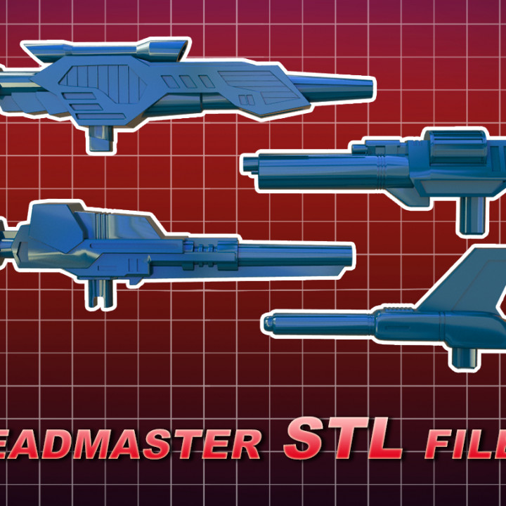 3D Printable Classic/Universe Autobot Headmaster Weapons by Marcin