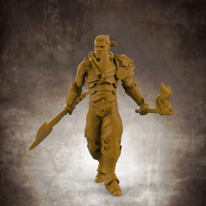 3D Printable RPG Fighter - Multipart with build options (32mm scale) by ...