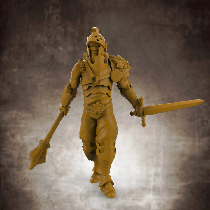 3D Printable RPG Fighter - Multipart with build options (32mm scale) by ...