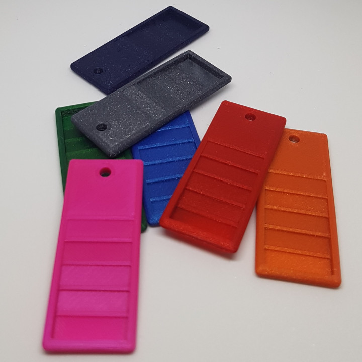 3D Printable Filament Sample Swatch and Filament Sample Swatch Name by ...