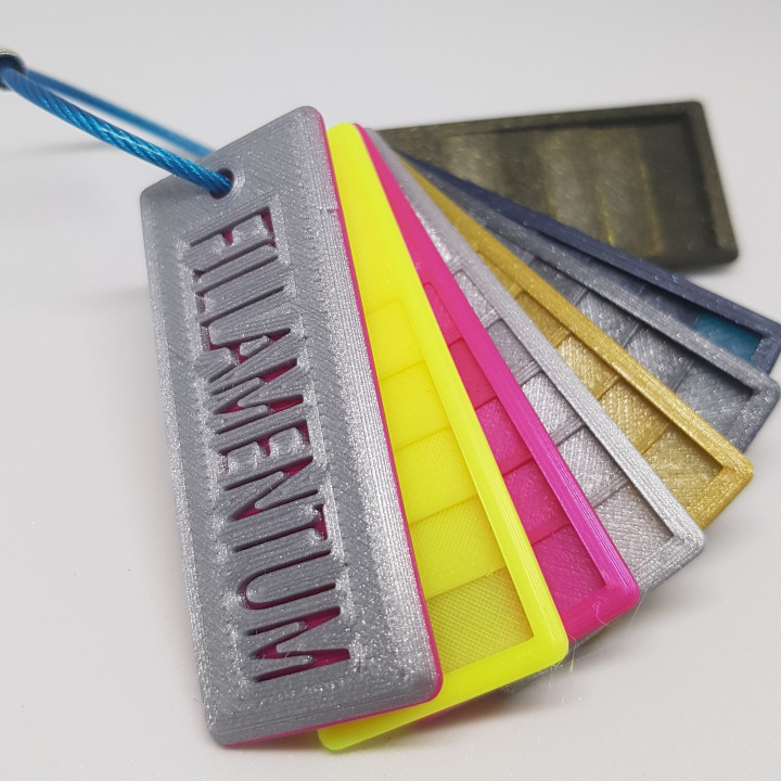 3D Printable Filament Sample Swatch and Filament Sample Swatch Name by ...