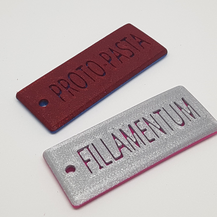 3D Printable Filament Sample Swatch and Filament Sample Swatch Name by ...