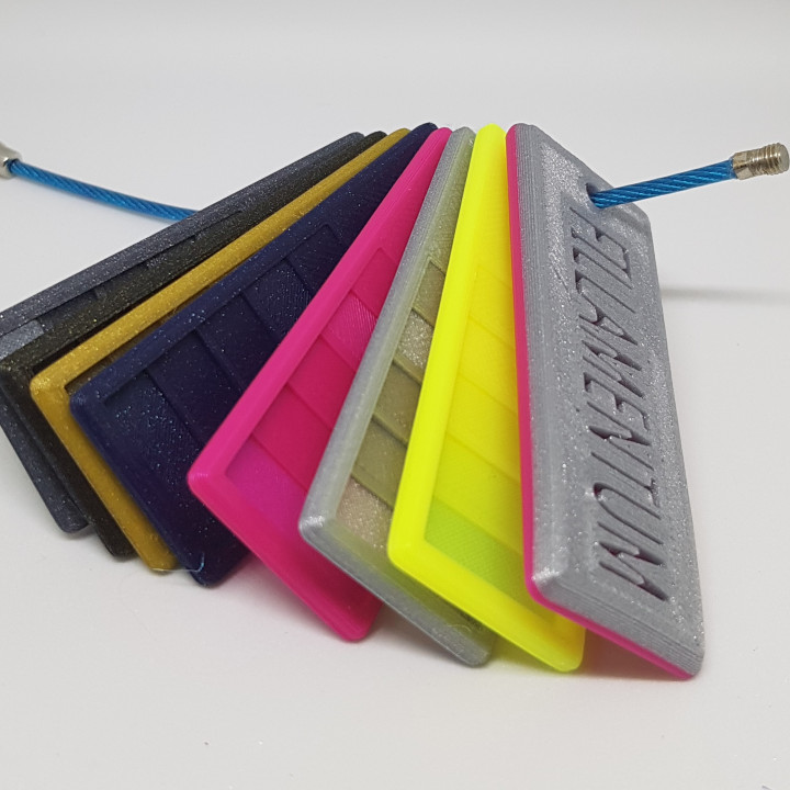 3D Printable Filament Sample Swatch and Filament Sample Swatch Name by ...