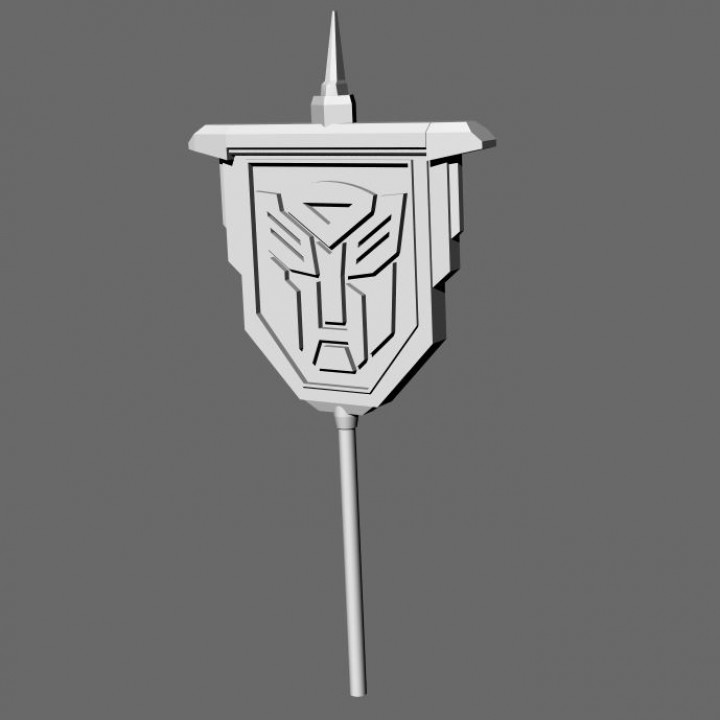 3D Printable Transformers Autobot War Banner from Autocracy by Funbie ...