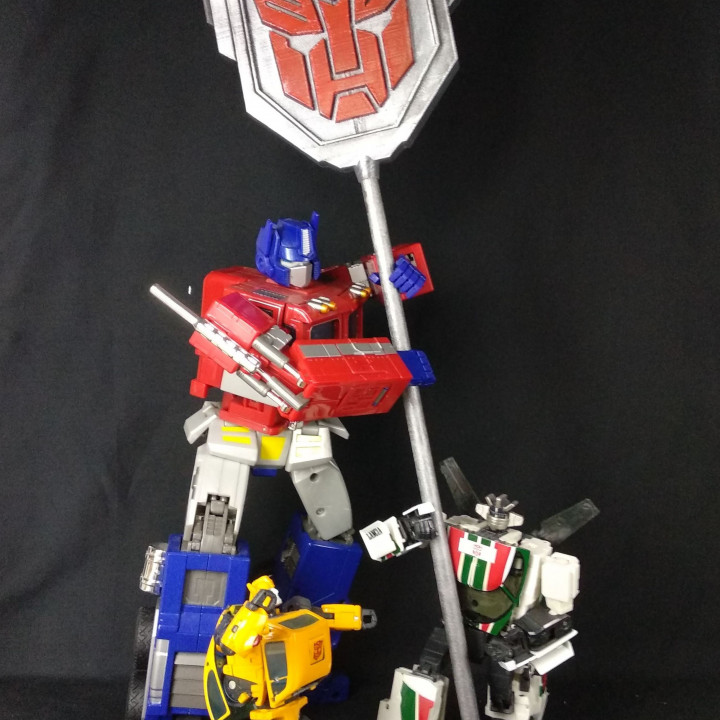 3D Printable Transformers Autobot War Banner from Autocracy by Funbie ...