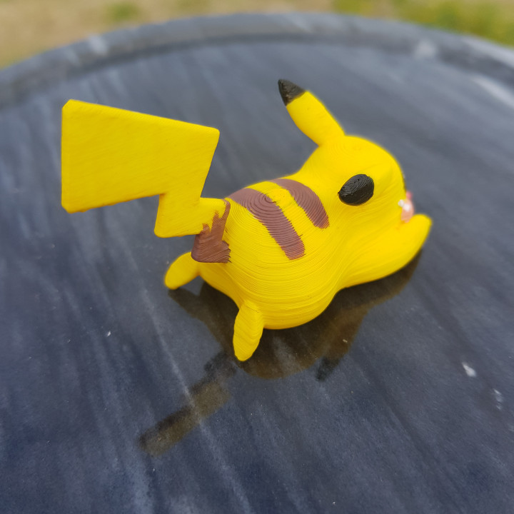 3D Printable Pokémon hot Pikachu eating iceblock by Air New
