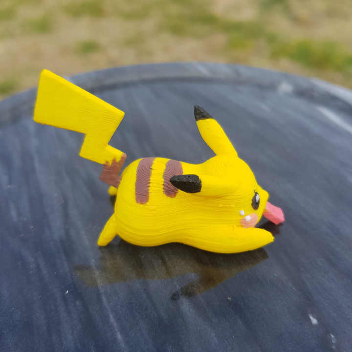 3D Printable Pokémon hot Pikachu eating iceblock by Air New