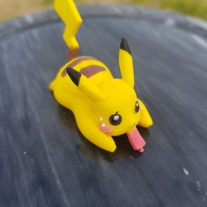 3D Printable Pokémon hot Pikachu eating iceblock by Air New