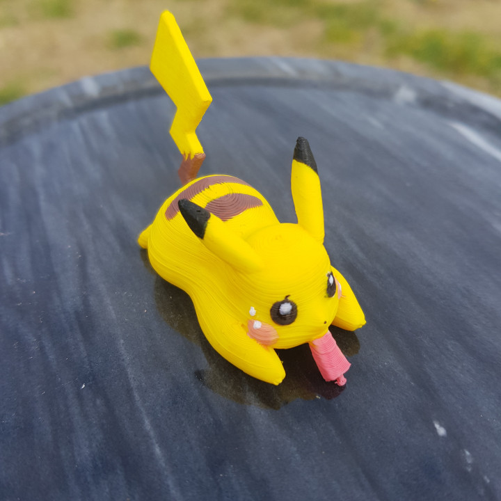 3D Printable Pokémon hot Pikachu eating iceblock by Air New