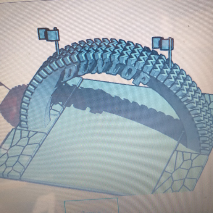 3D Printable DUNLOP RACING TYRE DIORAMA by Dan de Lange