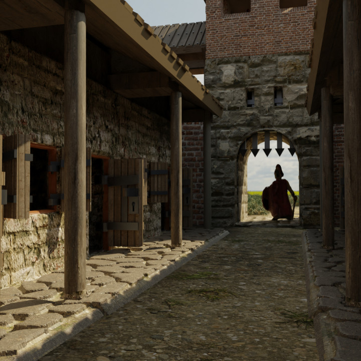 3D Printable Roman-Style Wall and Gate by Alf Scherer