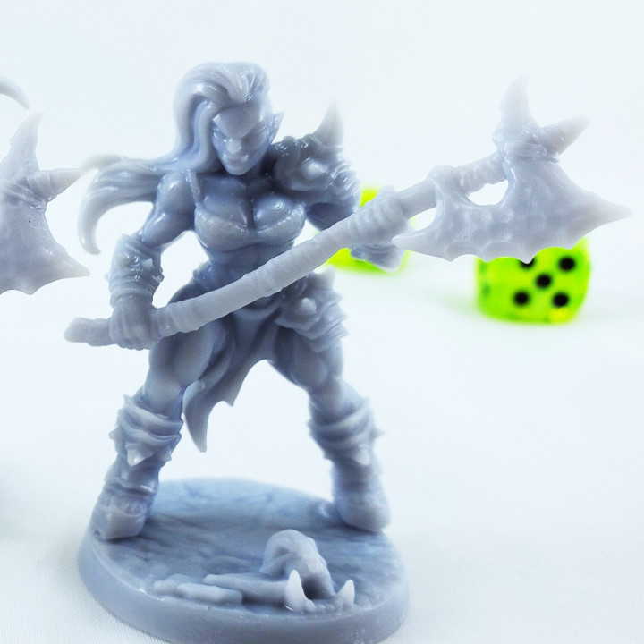 3D Printable Orc Barbarian - C (Lady) Modular by Artisan Guild