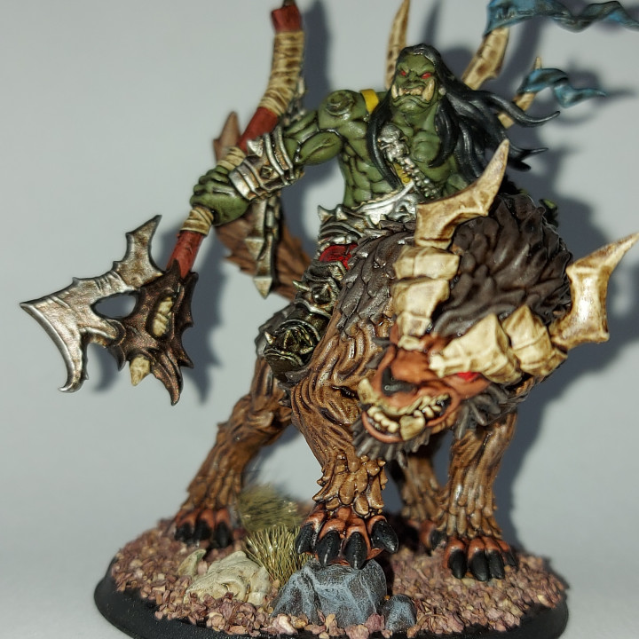 3D Print of Gorefang the Worg & Mounted Heroes by alekseik1