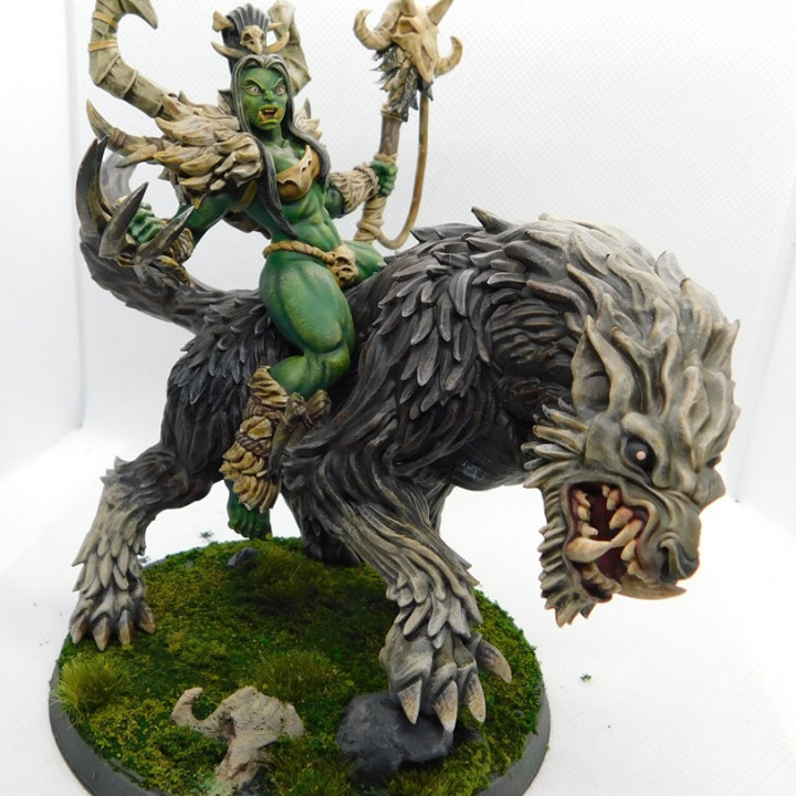 3D Printable Gorefang the Worg & Mounted Heroes by Artisan Guild