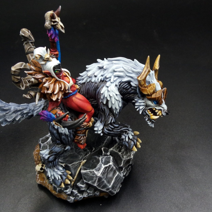 3D Printable Gorefang the Worg & Mounted Heroes by Artisan Guild