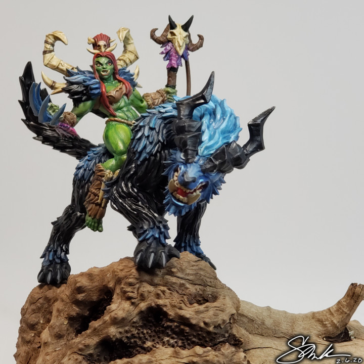 3D Printable Gorefang the Worg & Mounted Heroes by Artisan Guild