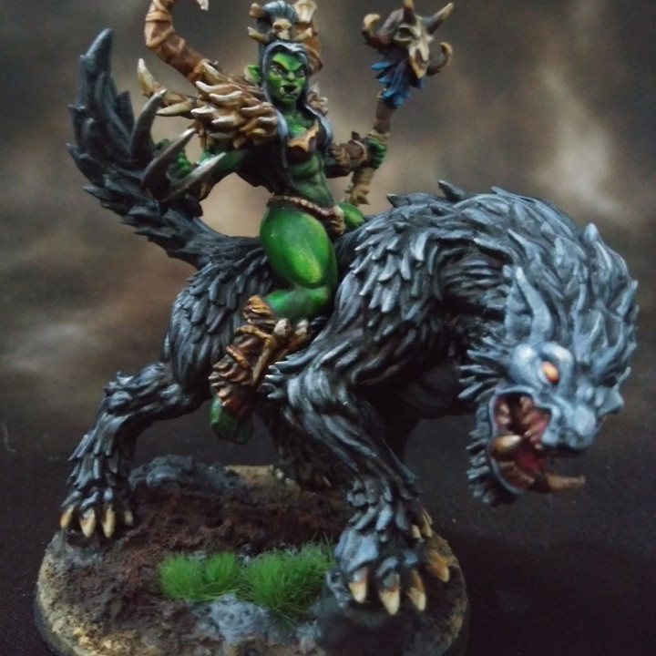 3D Print of Gorefang the Worg & Mounted Heroes by dropkick_daoc