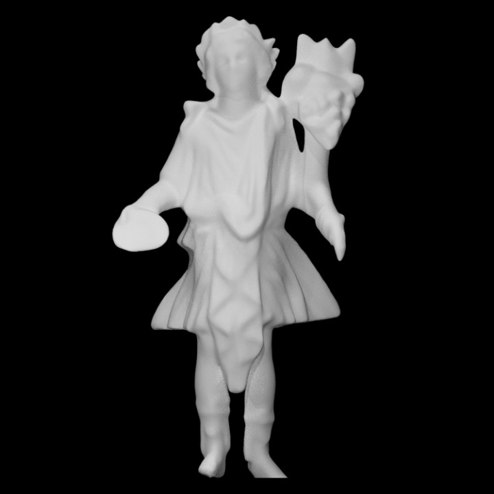 3D Printable Roman Lar Holding an Offering Patera by Mount Holyoke ...