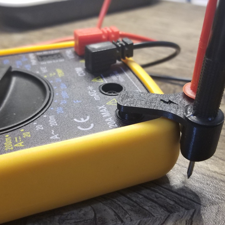 3D Printable Multimeter probe holder by meelaadd