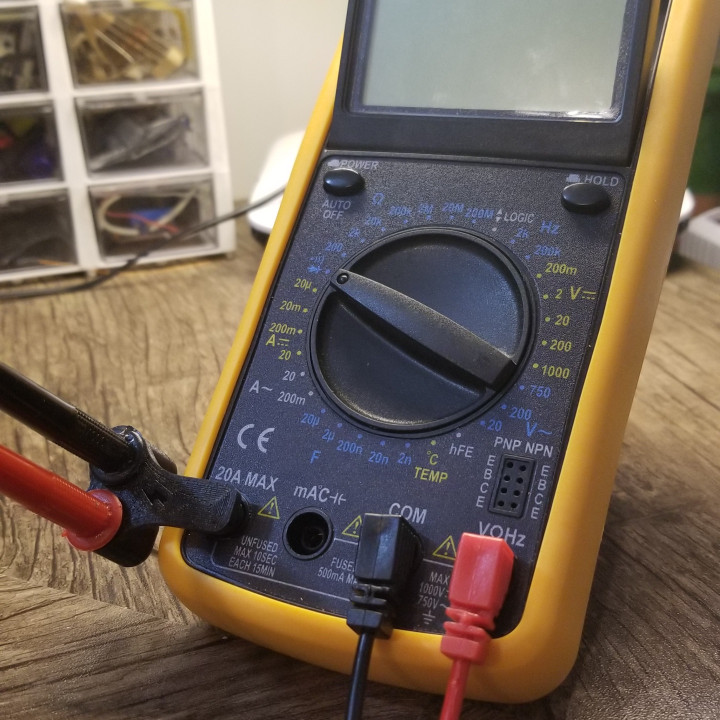 3D Printable Multimeter probe holder by meelaadd