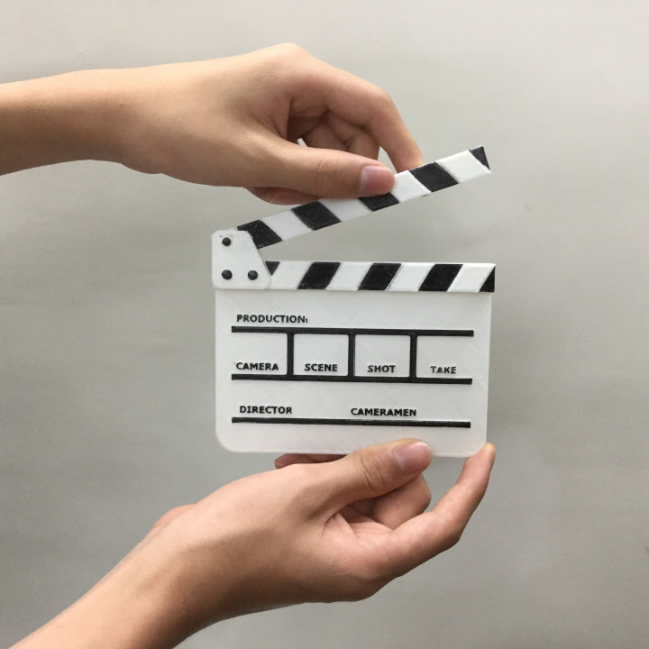 3D Printable Clapper Slate by Ryan Chan