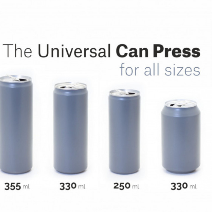 3D Print of The Universal Can Press by xfanta