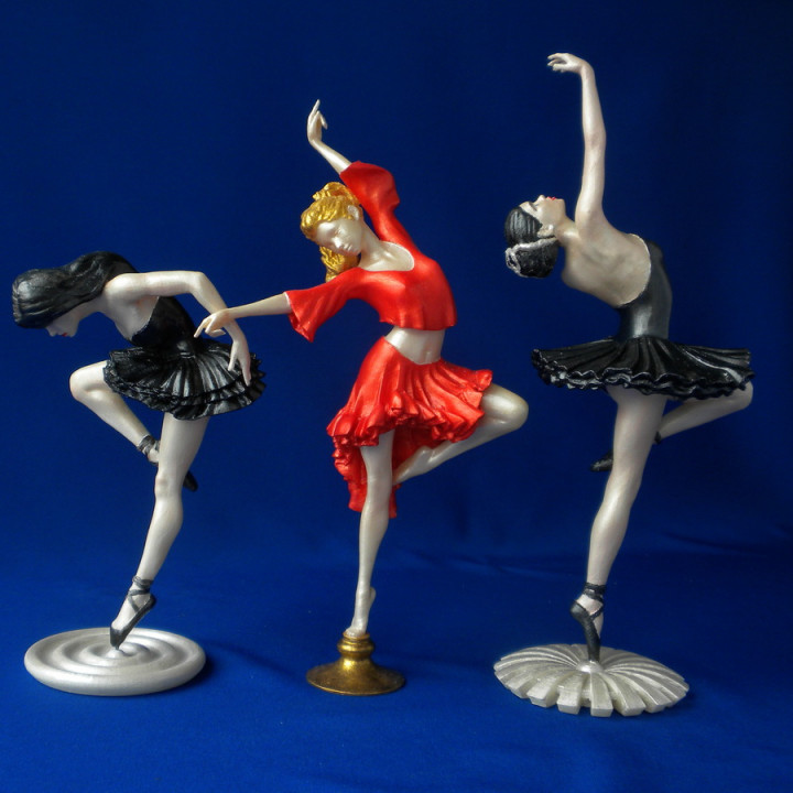 3D Printable Three Ballerinas by 3DLadnik