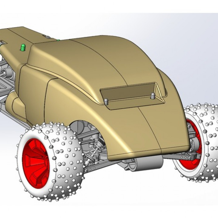 3D Printable Open RC truggy HOT ROD body by Pepa Mochr Vladik