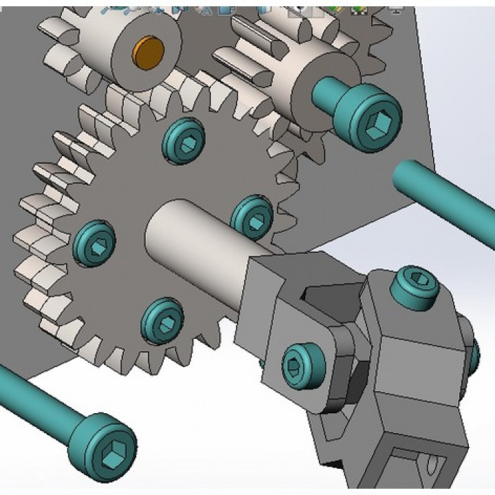 3D Printable Gearbox by Pepa Mochr Vladik