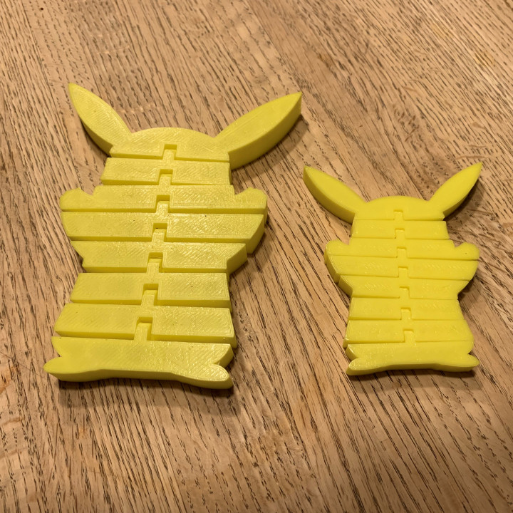 3D Printable Flexi Pikachu Pokemon by Jason Cox