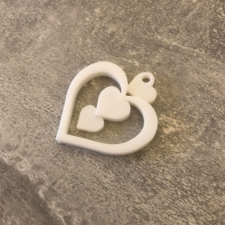 3D Printable Heart Keychain or Pendant by LF-Design