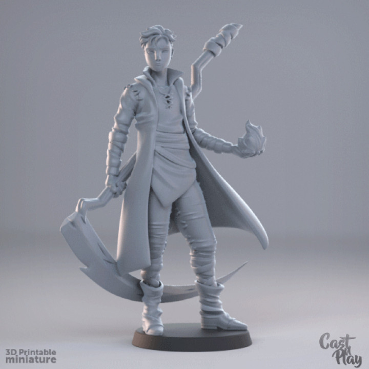 3D Printable Fire Wizard by Cast n Play