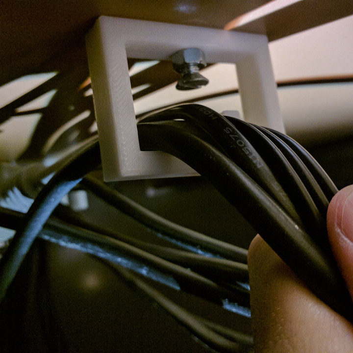 3D Printable Cable Holder by Rick