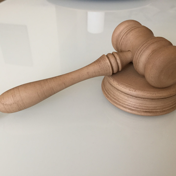 3D Printable Gavel by Taneli Malinen