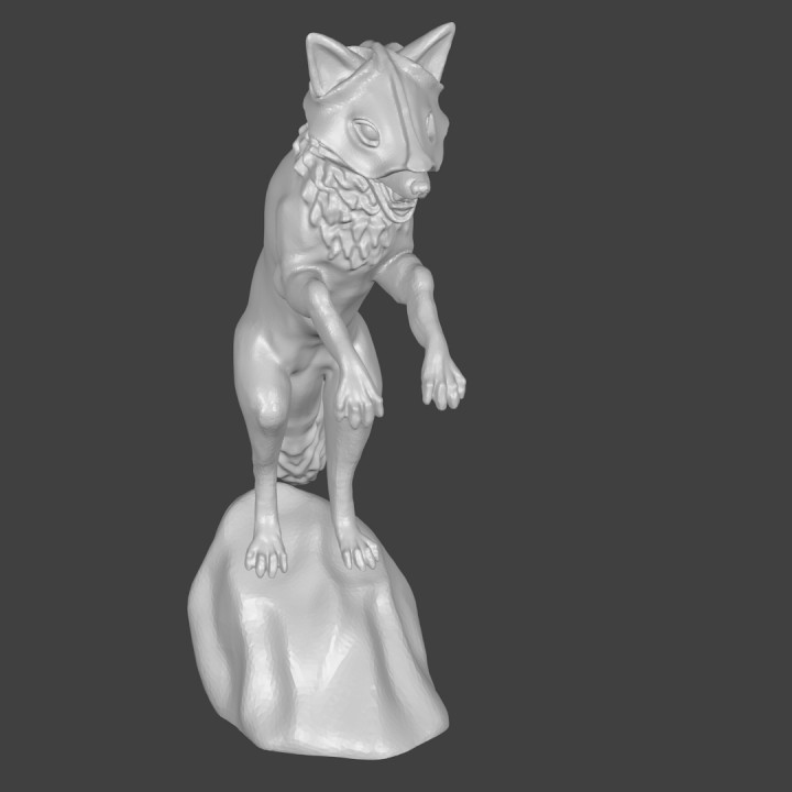 3D Printable War Fox Miniature (28mm) by Juhász Gergely