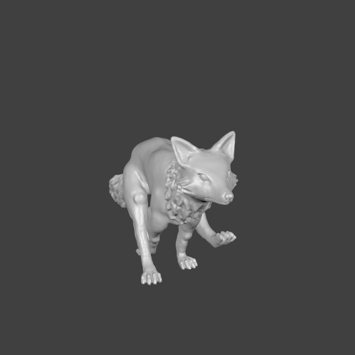 3D Printable War Fox Miniature (28mm) 2nd variant by Juhász Gergely