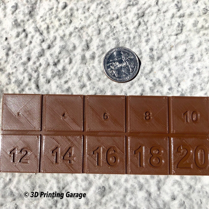 3D Printable Test for text size in object by Elsa