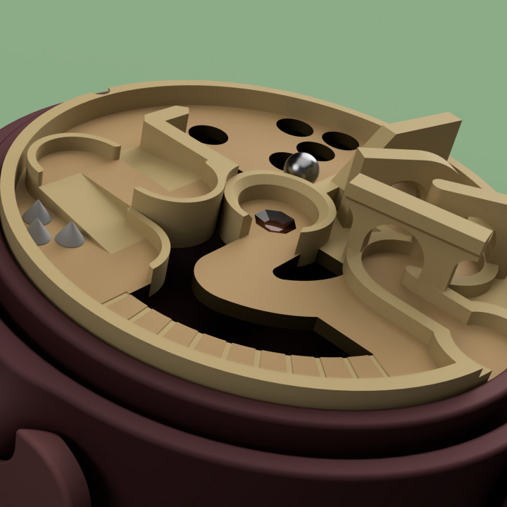 3D Printable Marble Maze Temple Explorer by Jacob Surovsky