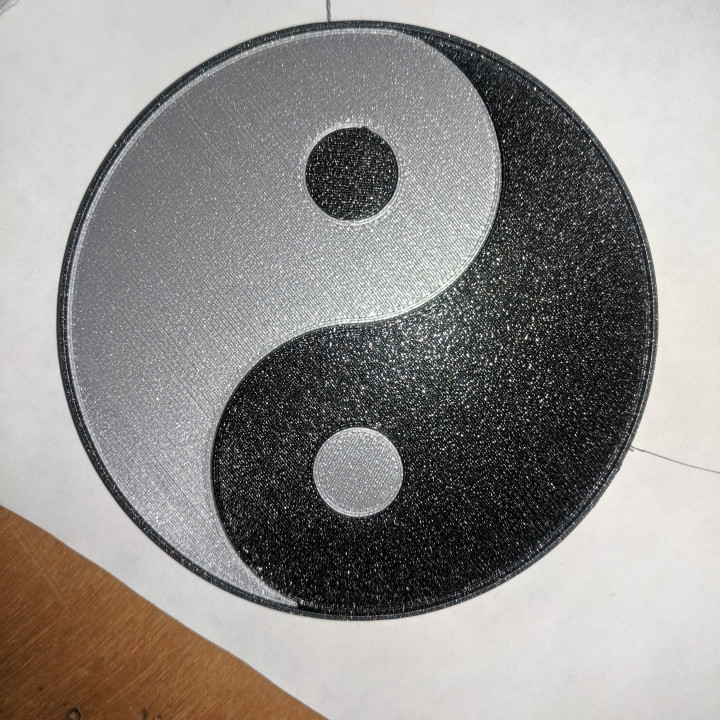 3D Printable Ying-Yang Coaster by Brandon Beller