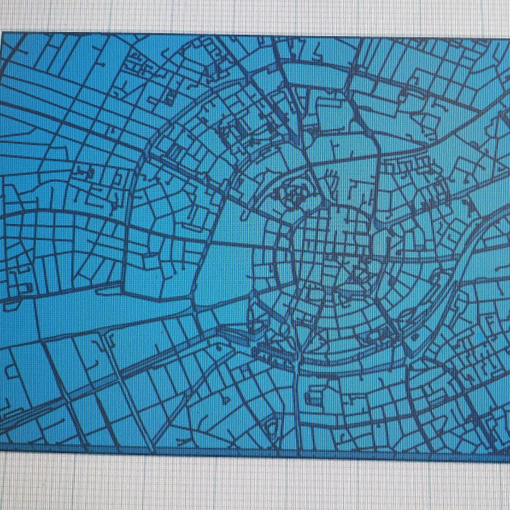 3D Printable Timisoara street map by singer patrick