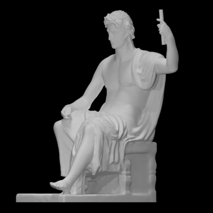 3D Printable Emperor Seated On The Throne As Augustus by Scan The World