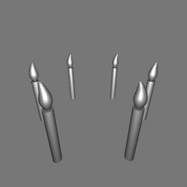 3D Printable candle_group1 by Steve Solomon