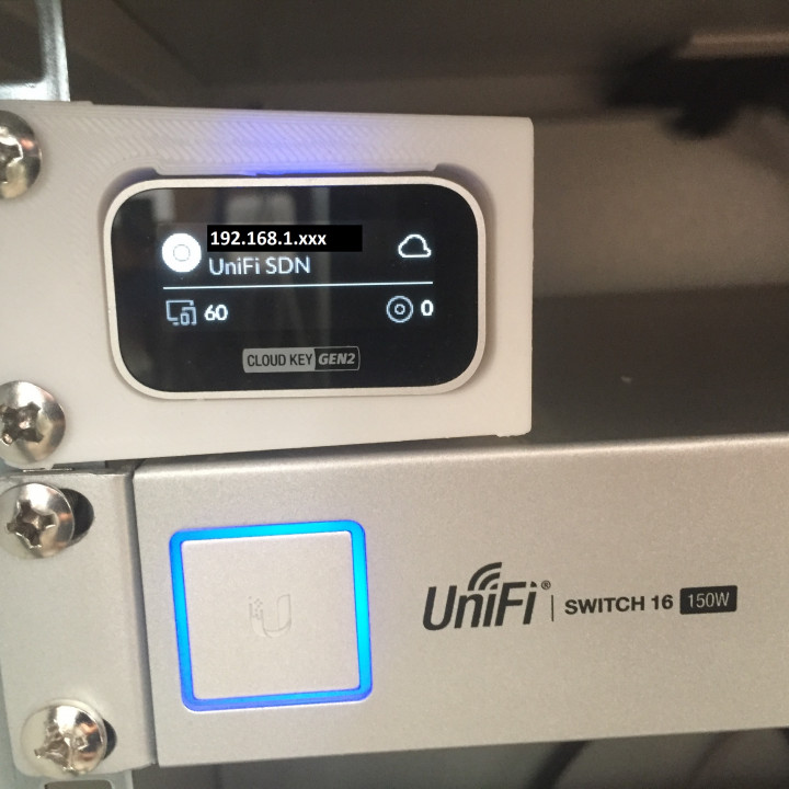 3D Printable Cloud key gen 2 rack mount by Redblock