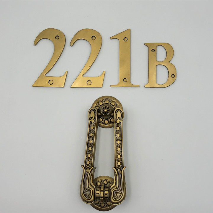 3D Printable Sherlock's 221B Door Kit by Ryan Khoo